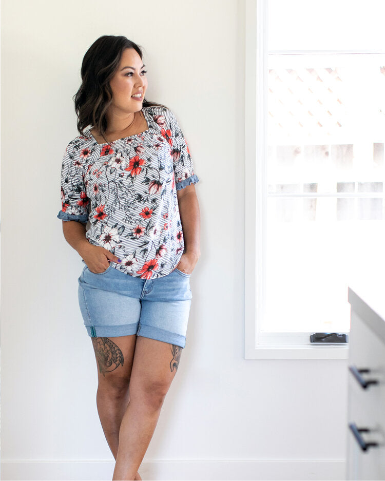 Lily Square Neck Peasant Top – lularoe